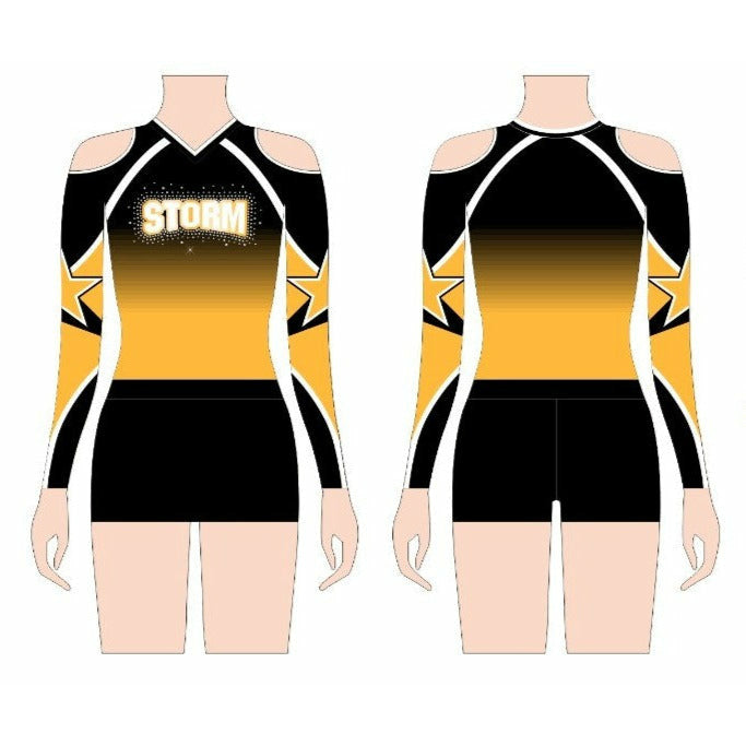 Custom Sublimated Cheer Uniform w Shell 1058 – Cheer Girlz United